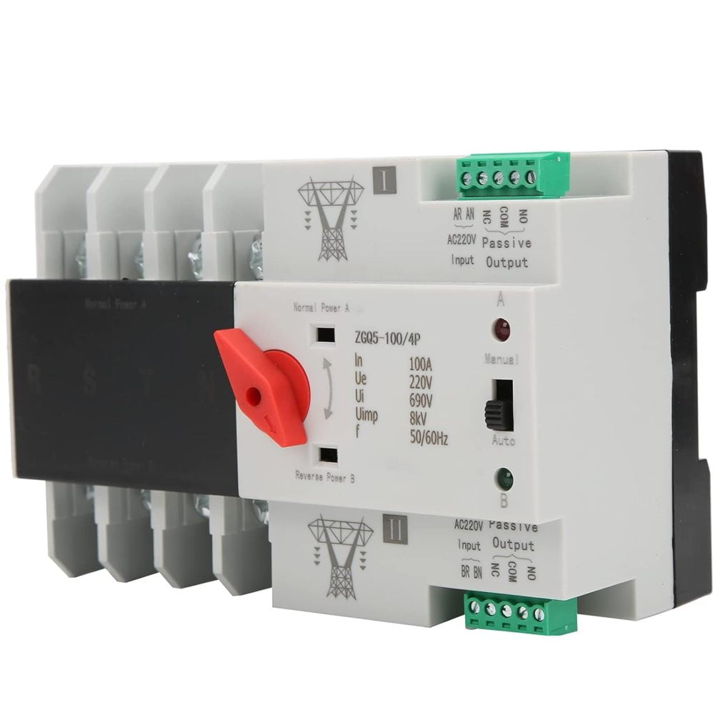 Dual Power Automatic Transfer Switch - 4P 100A 220V Changeover Switch ...