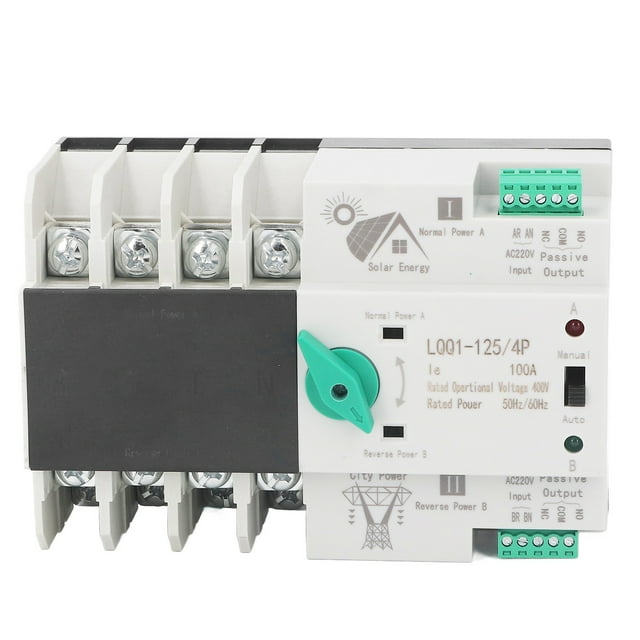 Dual Power Automatic Transfer Switch 4P Fast Switching PV Type AC400V ...