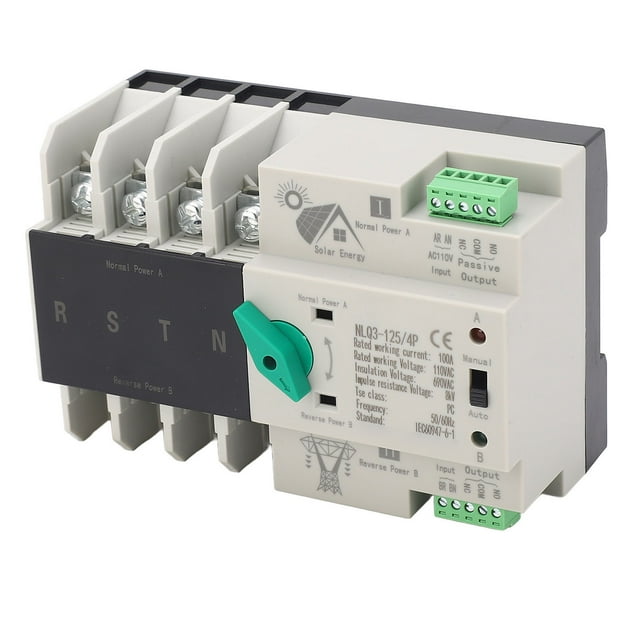 Dual Power Automatic Transfer Switch 4P Millisecond Switching Back Up ...