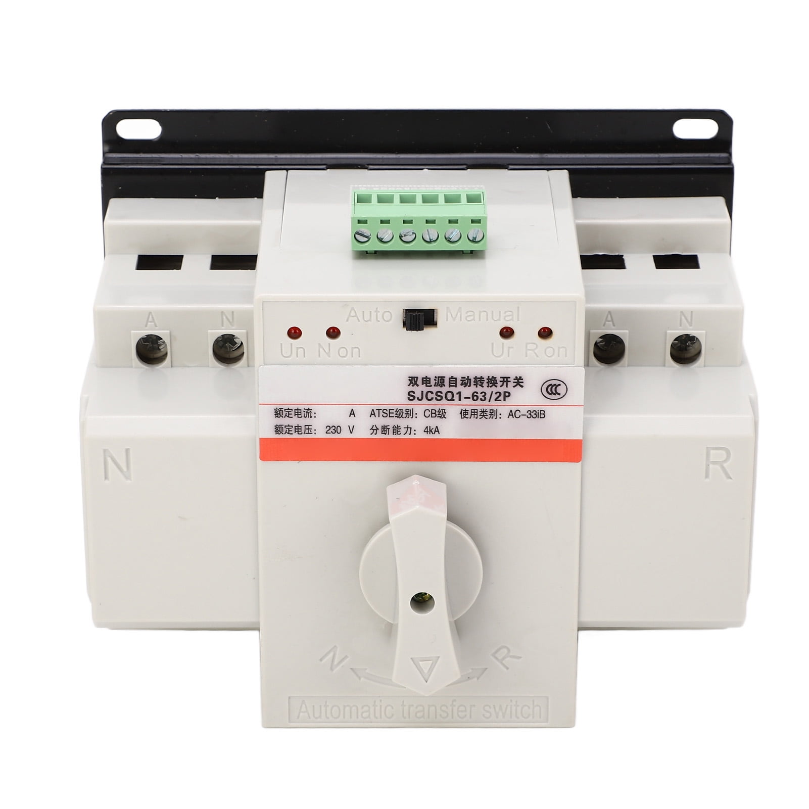 Dual Power Automatic Transfer Switch 63A 2P 4KA Breaking CB Level ...
