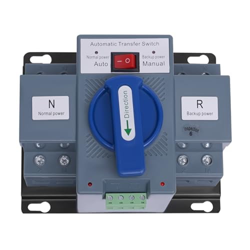 Dual Power Automatic Transfer Switch 63A 2P/4P 110V Generator Changeover Switch Tool Electronic ...