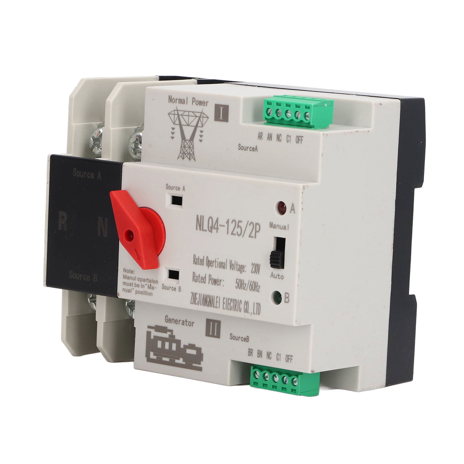 Dual Power Automatic Transfer Switch, AC230V 63A Generator ...