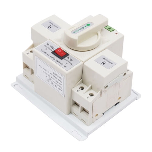 Dual Power Automatic Transfer Switch Generator 63A Changeover Switch 2P M6 Hole - Walmart.com