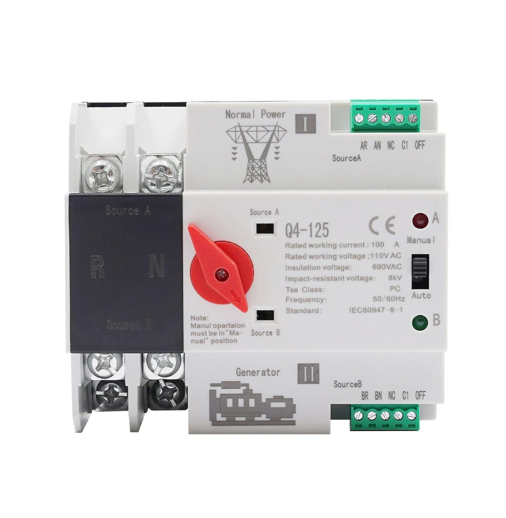 Dual Power Automatic Transfer Switches Self Cast Conversion Switch ...