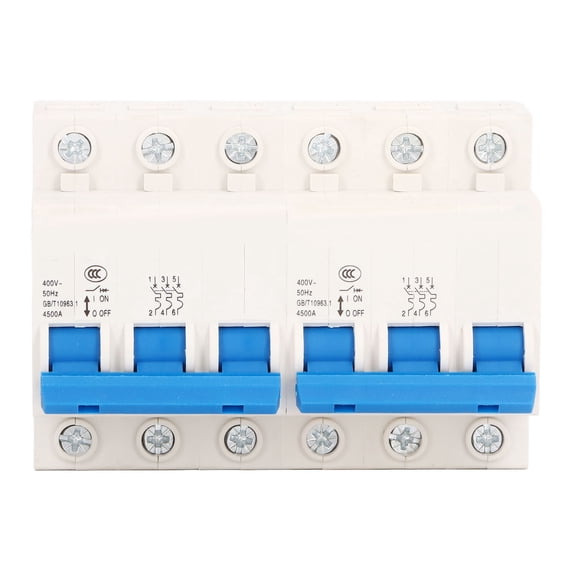 Dual Power Circuit Breaker DIN Guide Rail Micro Interlock 3P+3P 4500A ...
