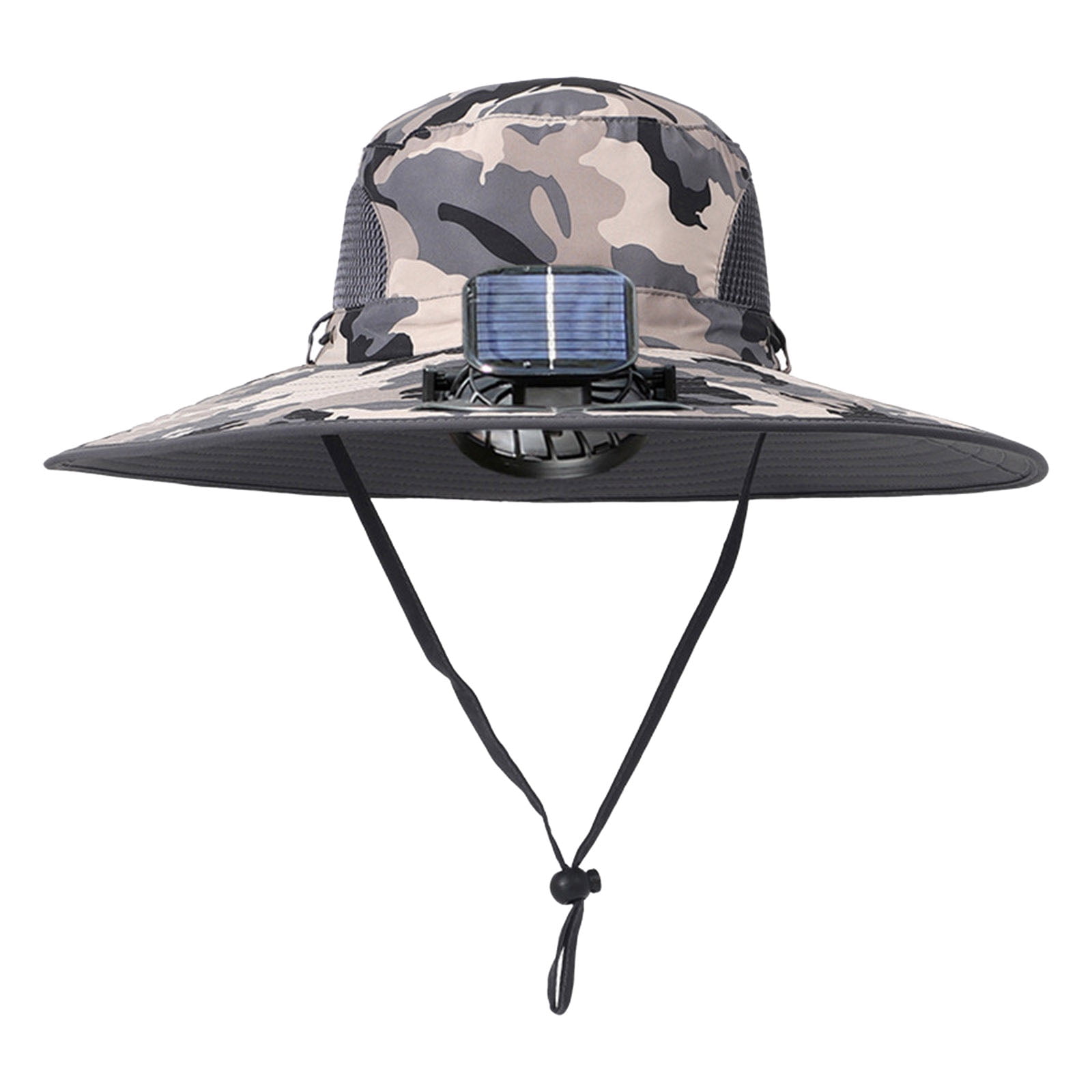 Dual - Powered Wide Brim Sun Hat with Solar Fans - Ideal for Outdoor ...