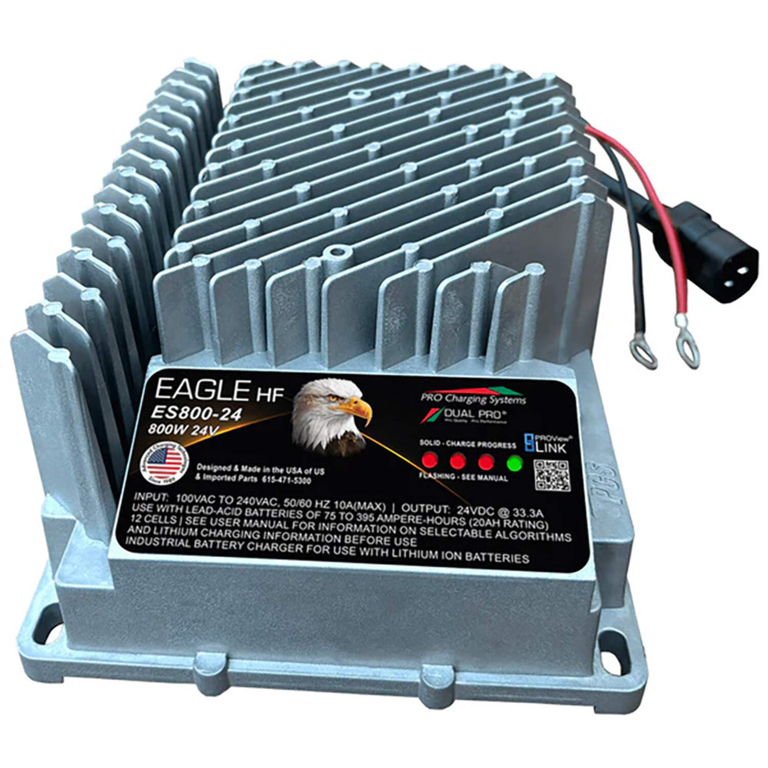 Dual Pro Eagle Peformance ES800 24v Battery Charger 1 Bank 25 Amps ...