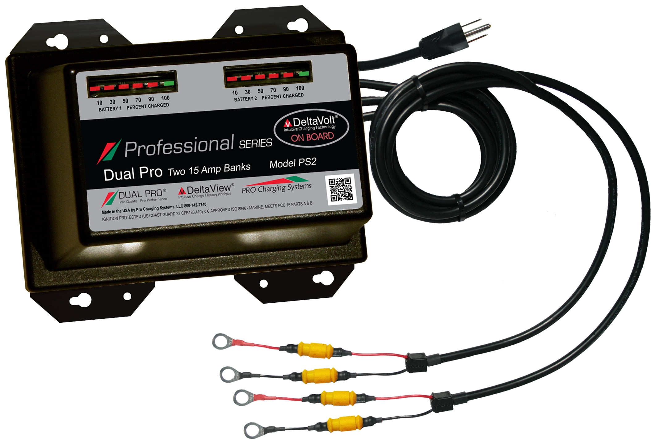 Dual Pro Professional Series 2 Bank Charger 15 AMP/Bank PS2 - Walmart.com