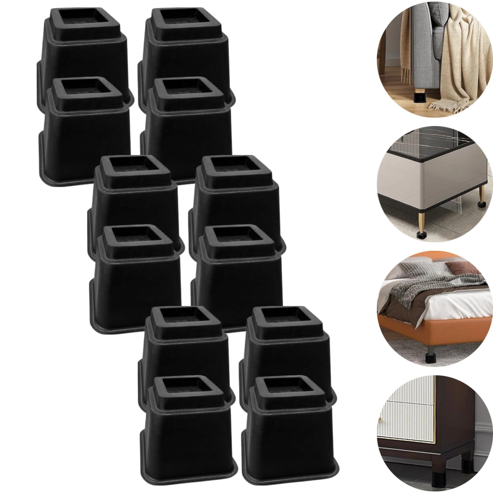 Dual-Purpose Bed & Sofa Risers - 3" & 5" Shock-Absorbing Heavy Duty ...