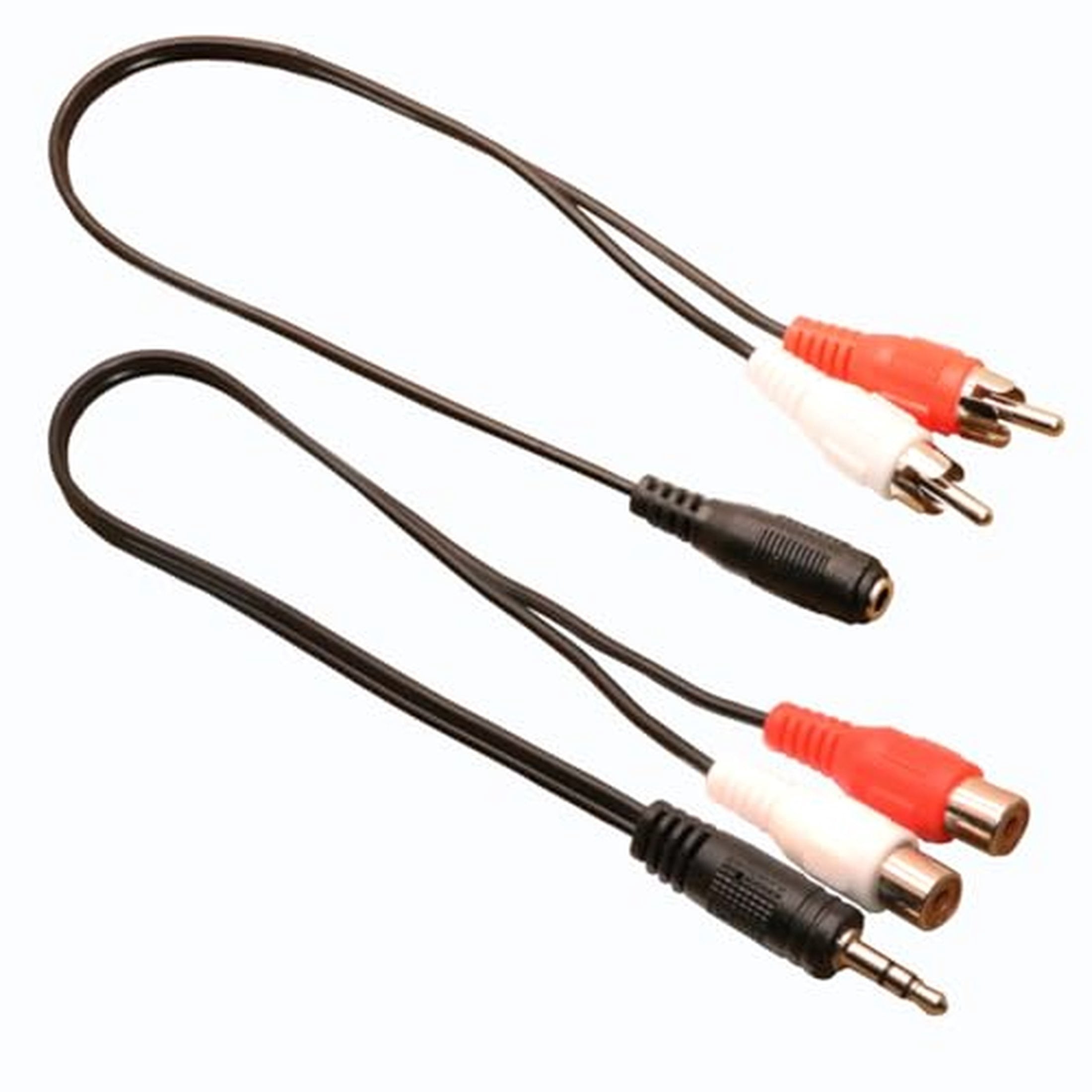 Dual RCA to 3.5mm Female Stereo Audio Y Cable Set for Devices - Walmart.com