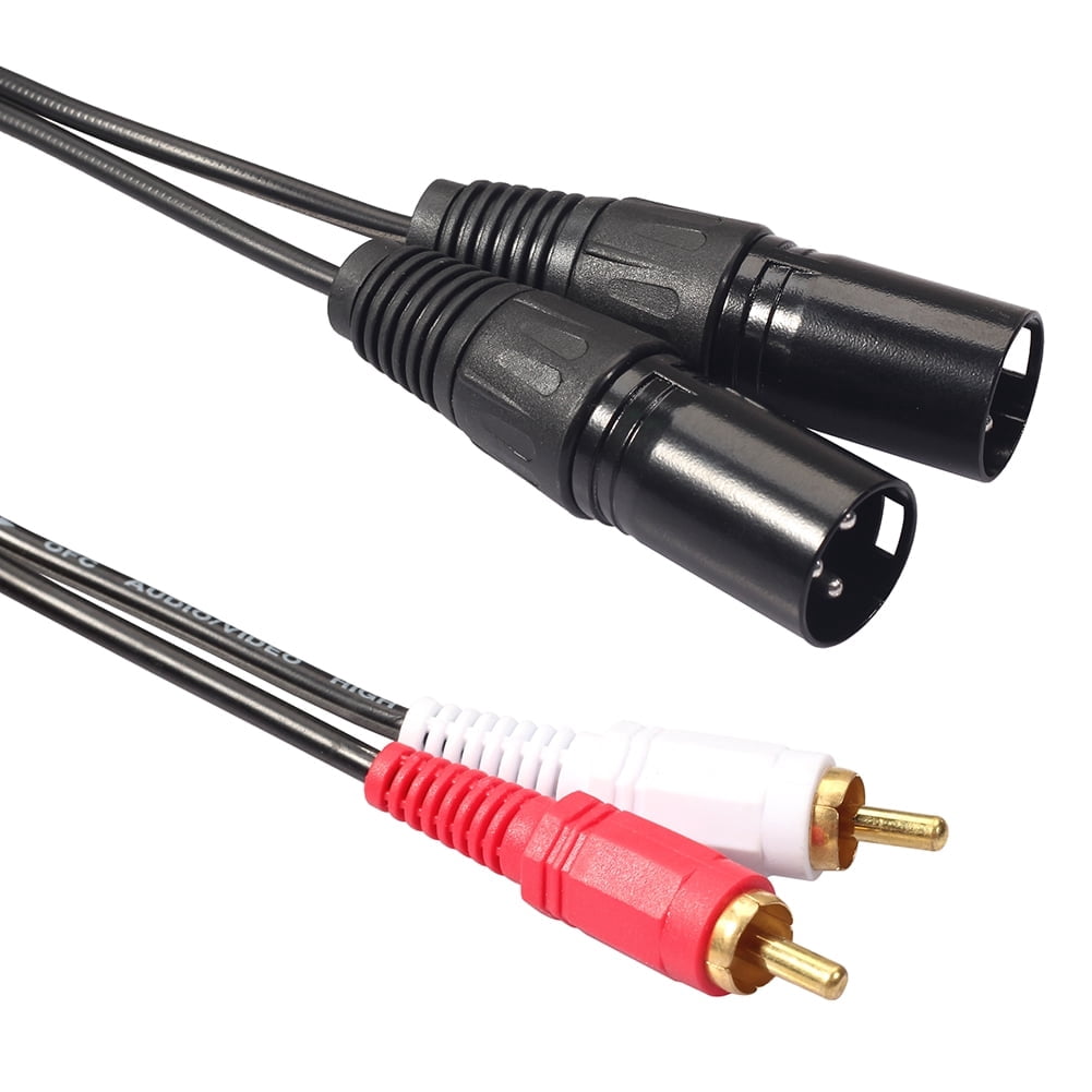 Dual RCA to Dual XLR Cable - 2 RCA Male to 2 XLR Male HiFi Audio Cable ...