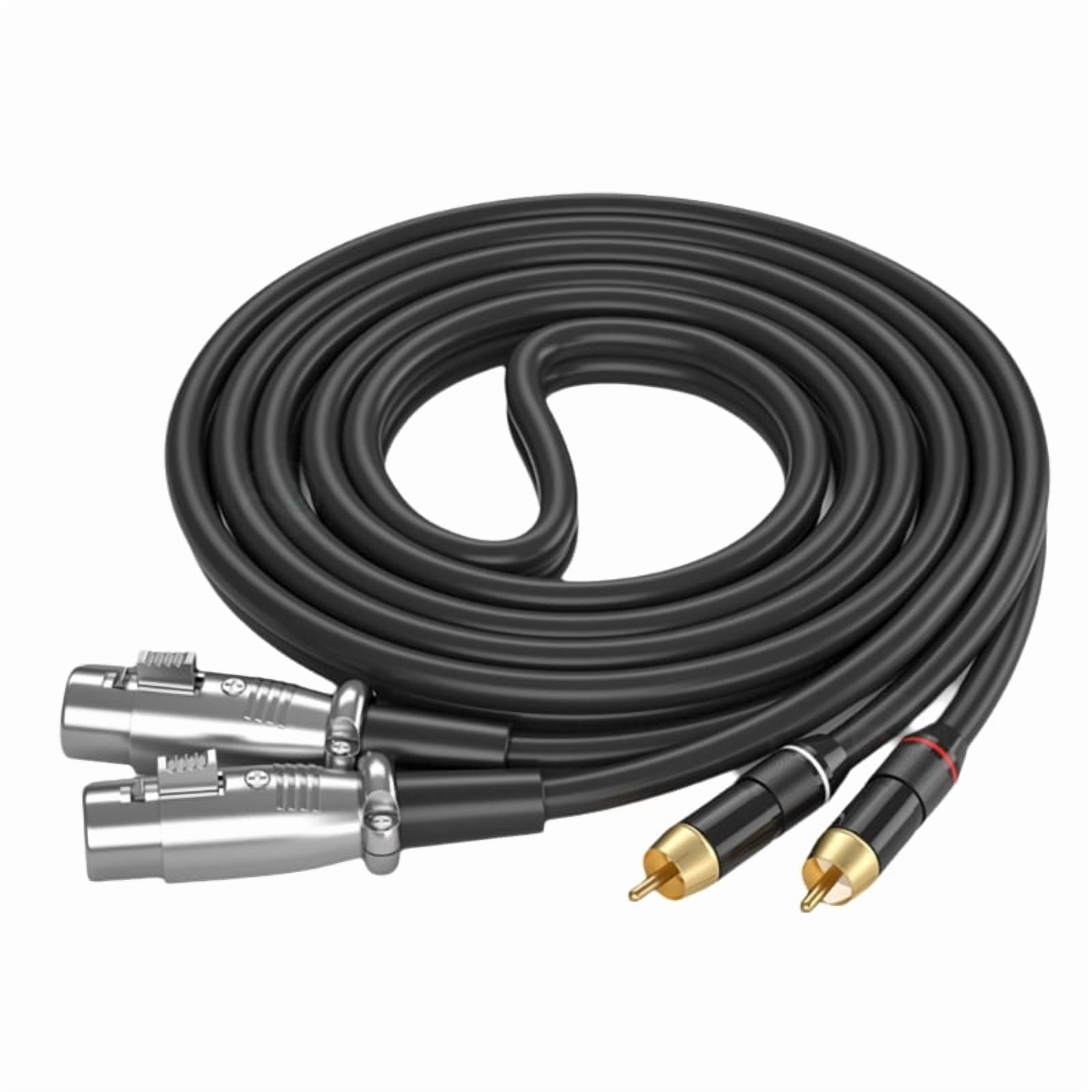 Dual RCA to XLR Male Cable High Fidelity Stereo Audio Cord Microphone ...