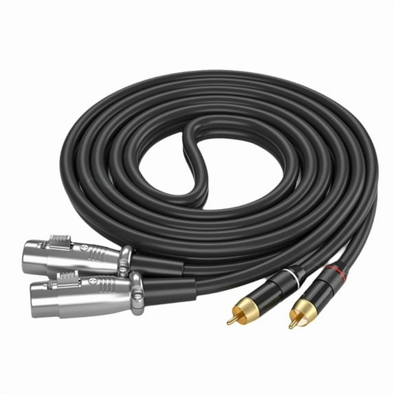 Dual RCA to XLR Male Cable High Fidelity Stereo Audio Cord Microphone ...