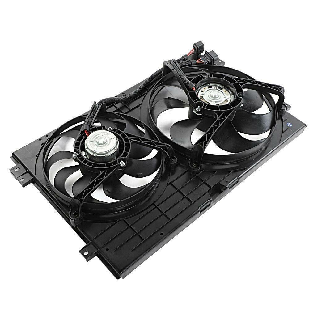 Dual Radiator Cooling Fans & Motors For Audi TT TT Quattro Volkswagen ...