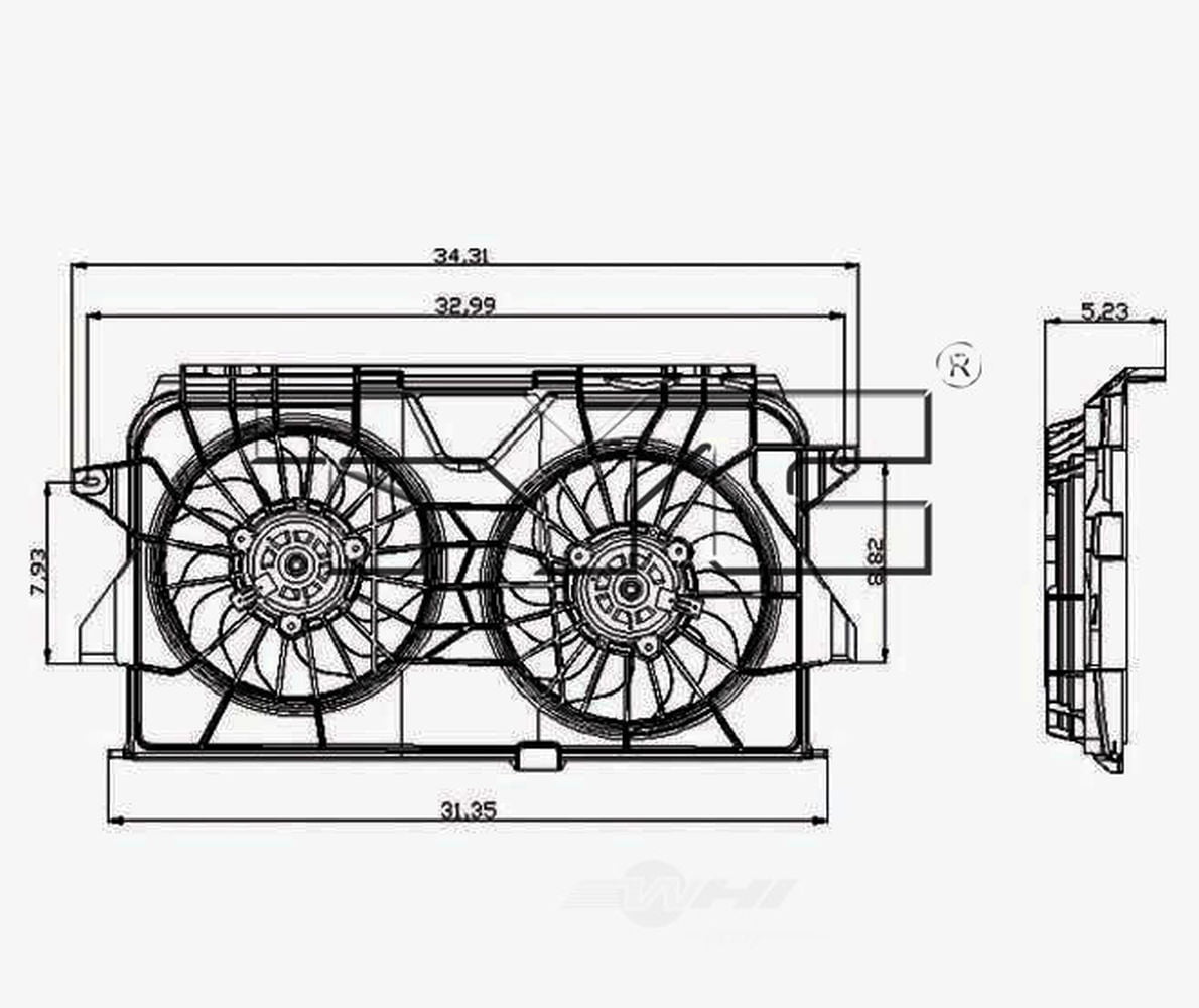 Dual Radiator and Condenser Fan Assembly Fits select: 2005-2007 DODGE ...