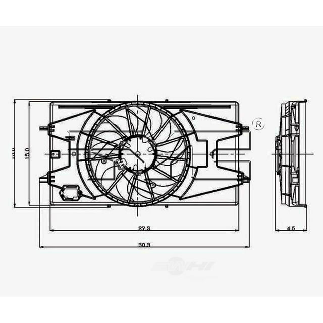 Dual Radiator and Condenser Fan Assembly Fits select: 2005-2010 ...
