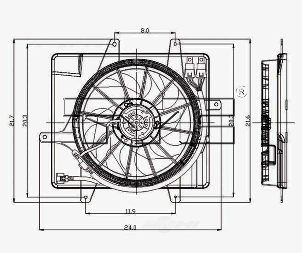 Dual Radiator and Condenser Fan Assembly Fits select: 2006-2010 ...