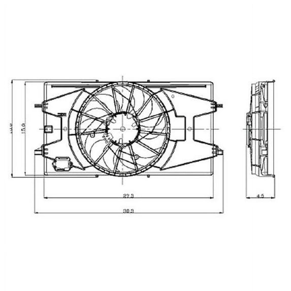 Dual Radiator and Condenser Fan Assembly for Chevy Cobalt 2005-2010 ...