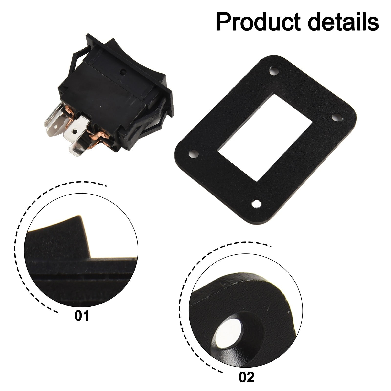 Dual Reset CAR Rocker Switch Forward/Reverse Rocker Switch 4-pin DPDT ...
