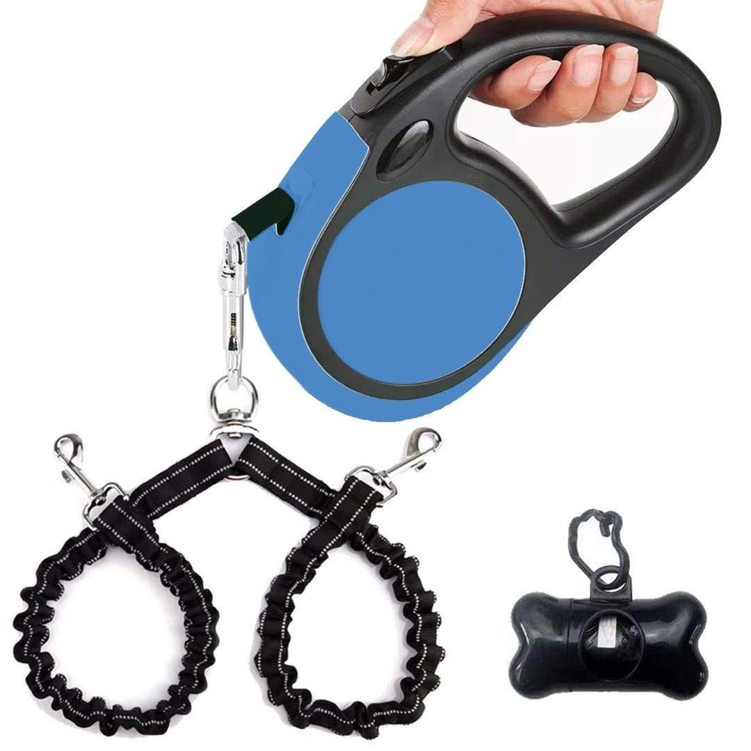 Dual Retractable Dog Leash Small Breed (Up to 44 Lbs Each) - Double ...