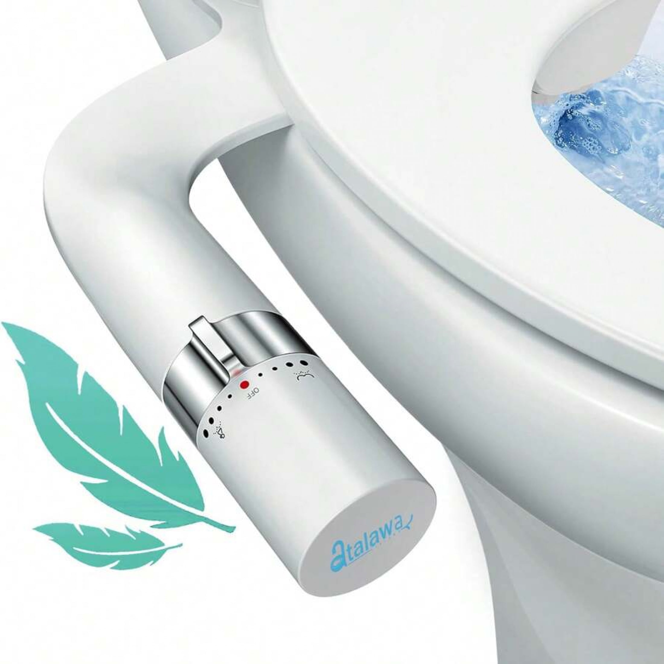 Dual Retractable Nozzles Bidet Attachment - Non-Electric Self-Cleaning ...