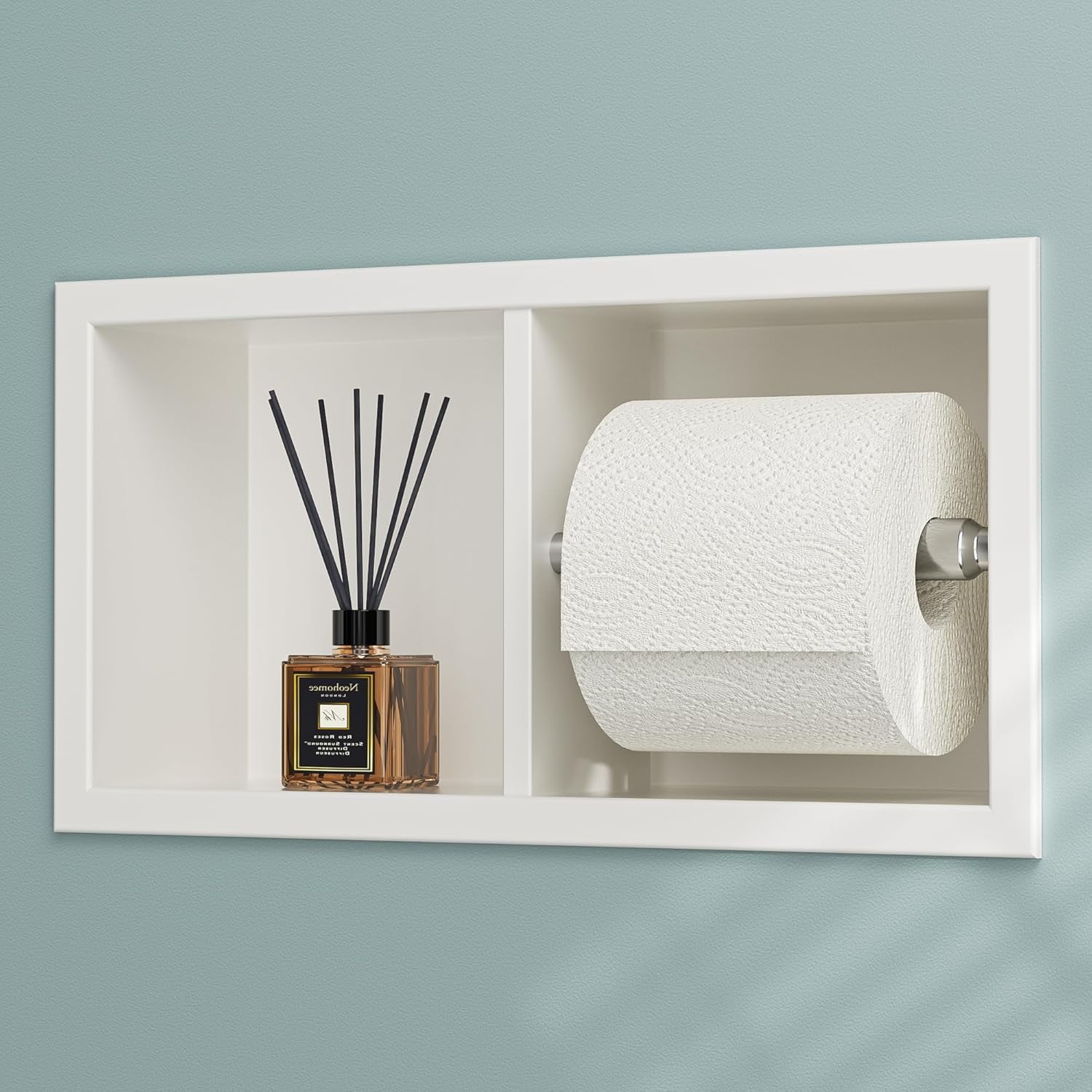 Dual Roll Recessed Toilet Paper Holder - 304 Stainless Steel, Hidden in ...