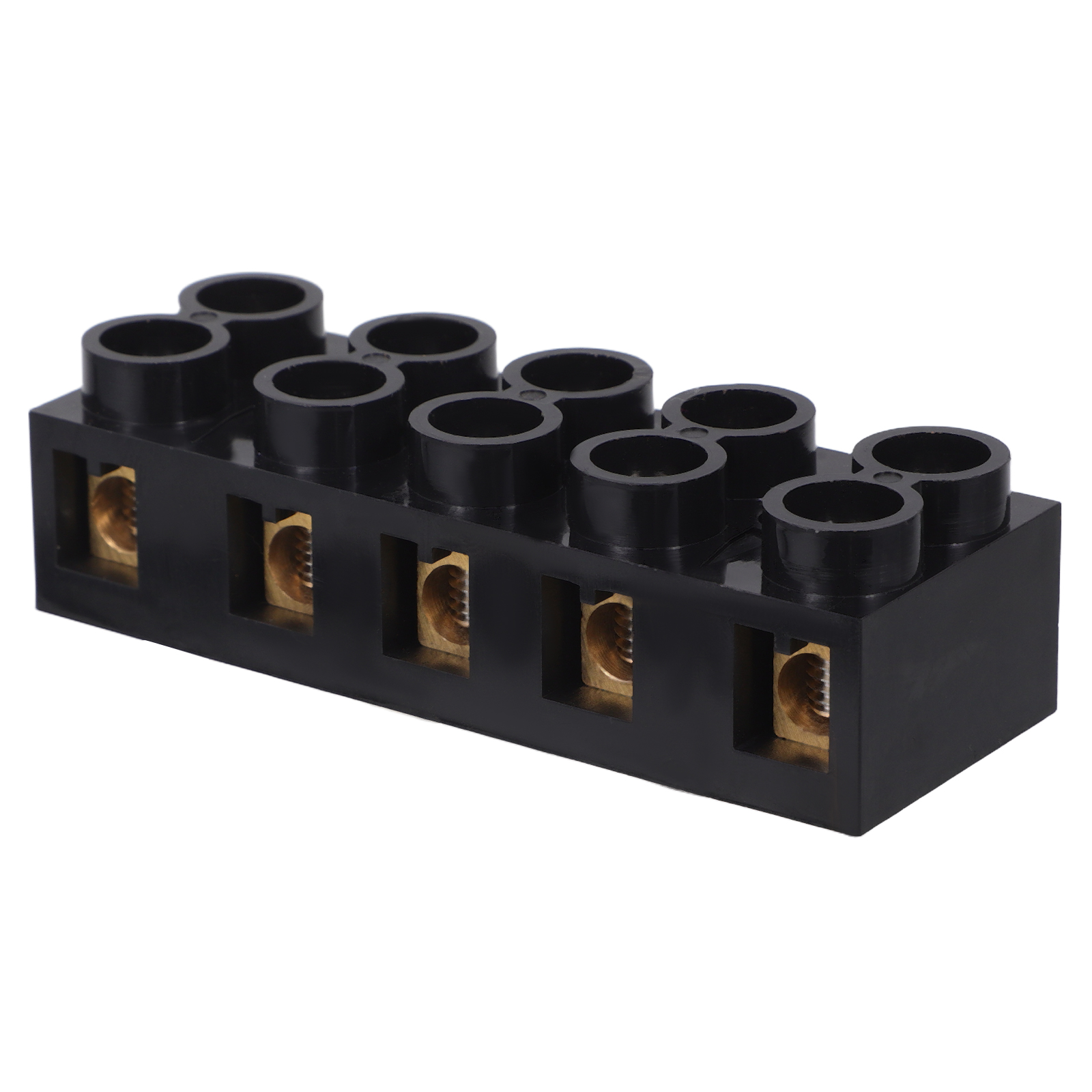 Dual Row 5 Position Screw Terminal Block 500v 60a Electrical Barrier ...