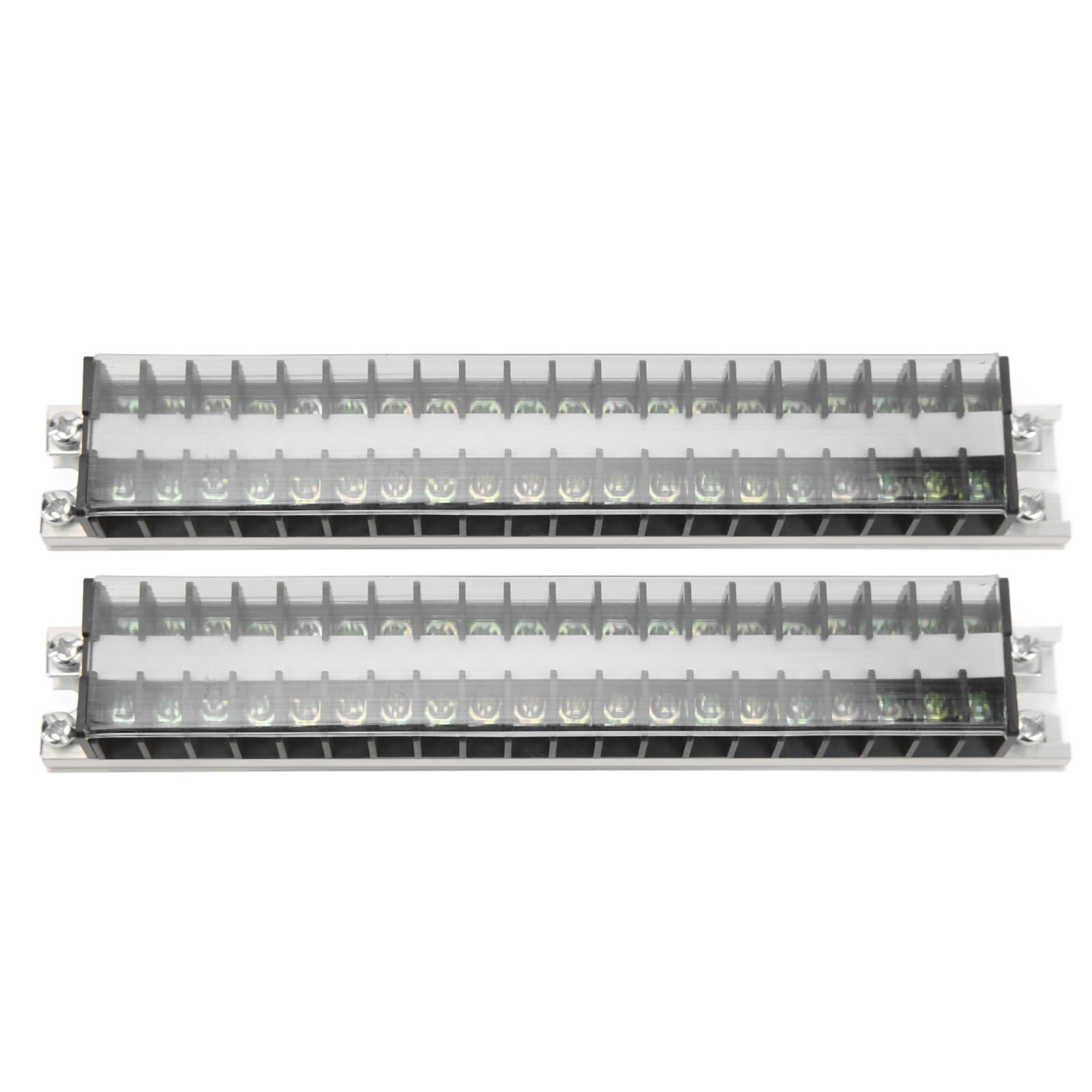Dual Row Terminal Strip, 660V 15A, 10-Position Barrier Strip with Cover ...
