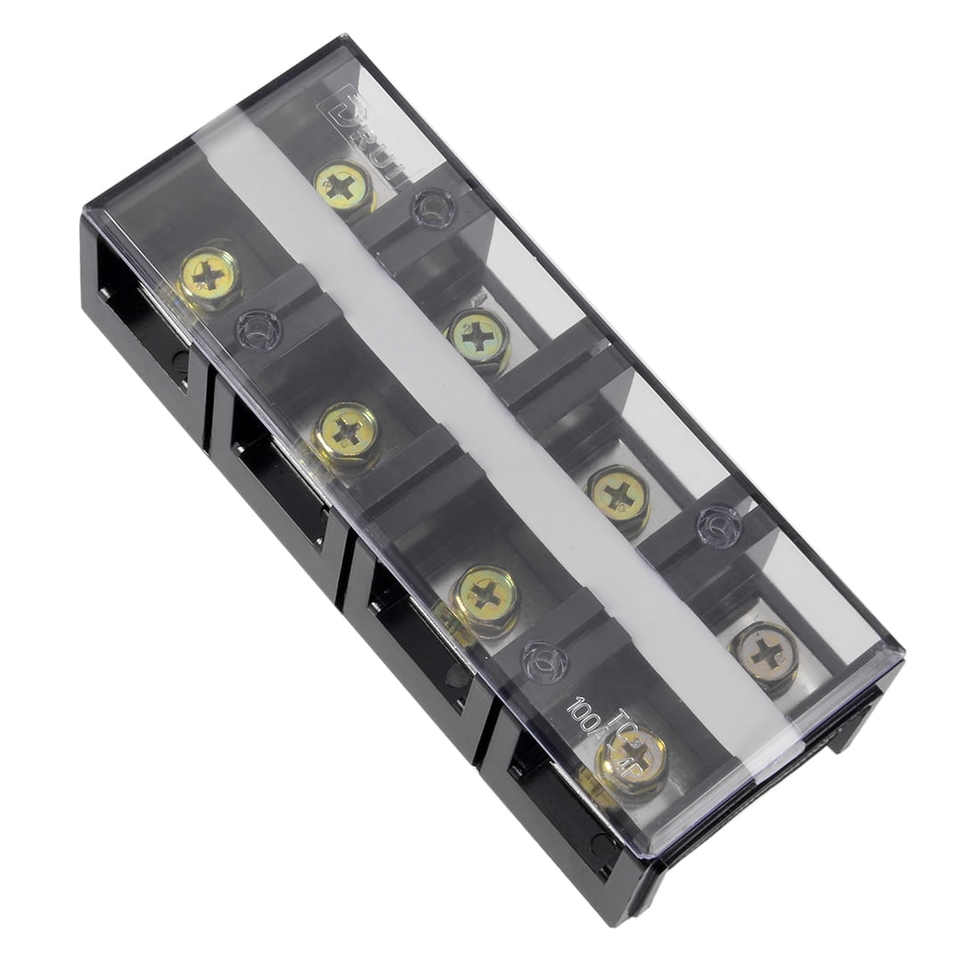 Dual Rows 4 Positions 600V 100A Wire Barrier Block Terminal Strip ...