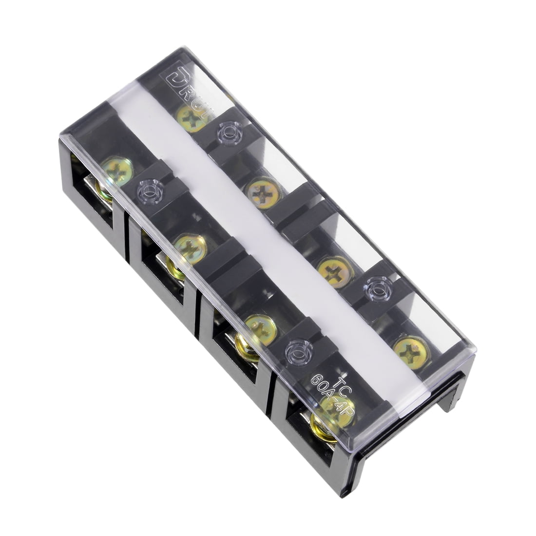 Dual Rows 4 Positions 600V 60A Wire Barrier Block Terminal Strip ...