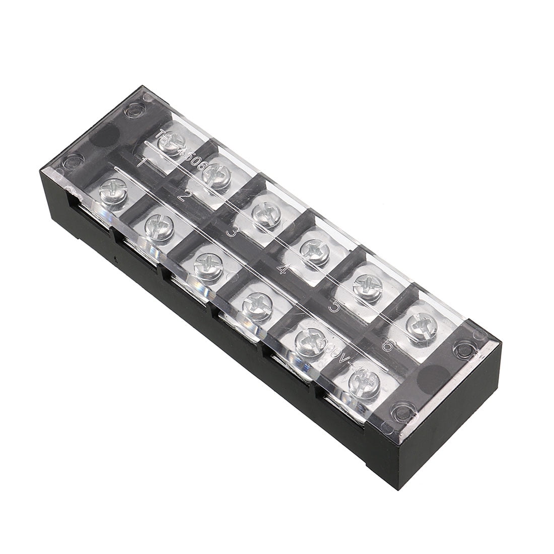Dual Rows 6 Positions 600V 45A Wire Barrier Block Terminal Strip TB ...