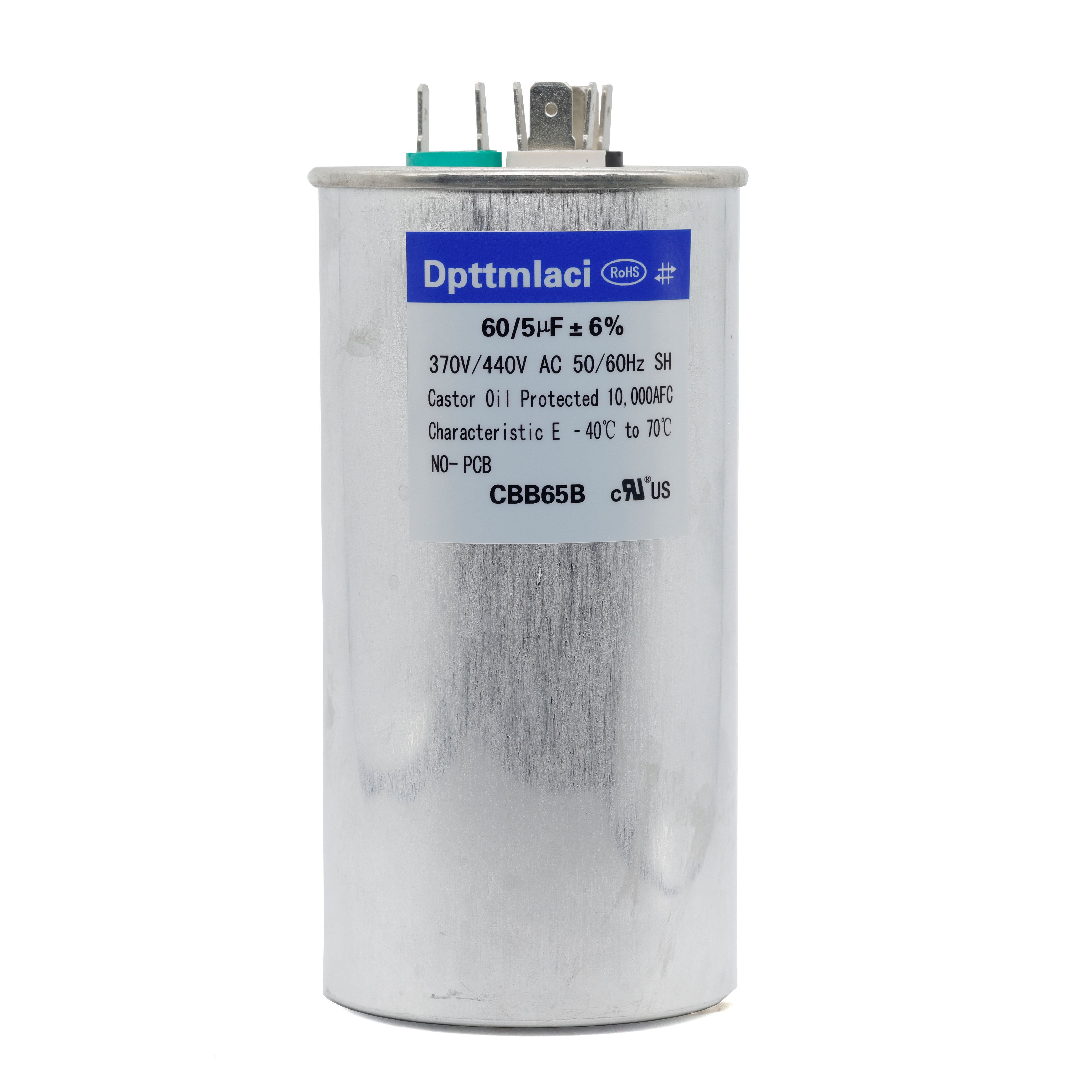 Dual Run Start Capacitor 60+5μF 60/5MFD 370V or 440V CBB65 AC Motor Run Round Capacitor for Unit ...