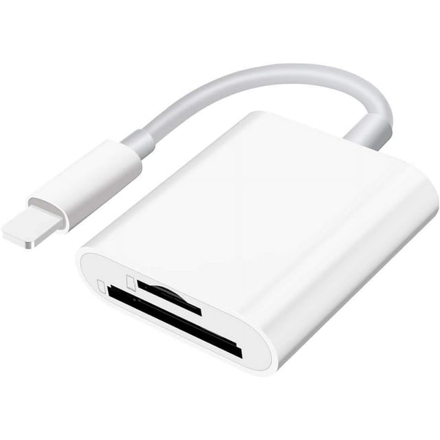 Dual SD Card Reader for iPhone iPad Camera, Memory Card Reader Supports ...