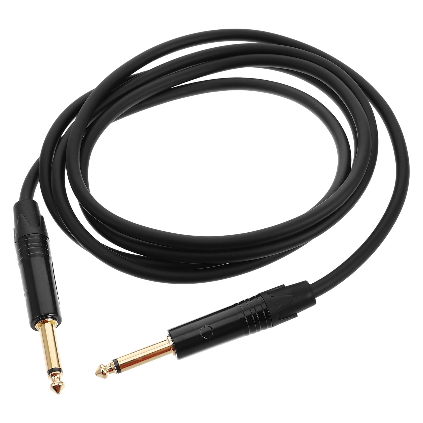 Dual Shielded Audio Cable 1/4 TS Gold-Plated Connectors 2M 6.35mm for ...