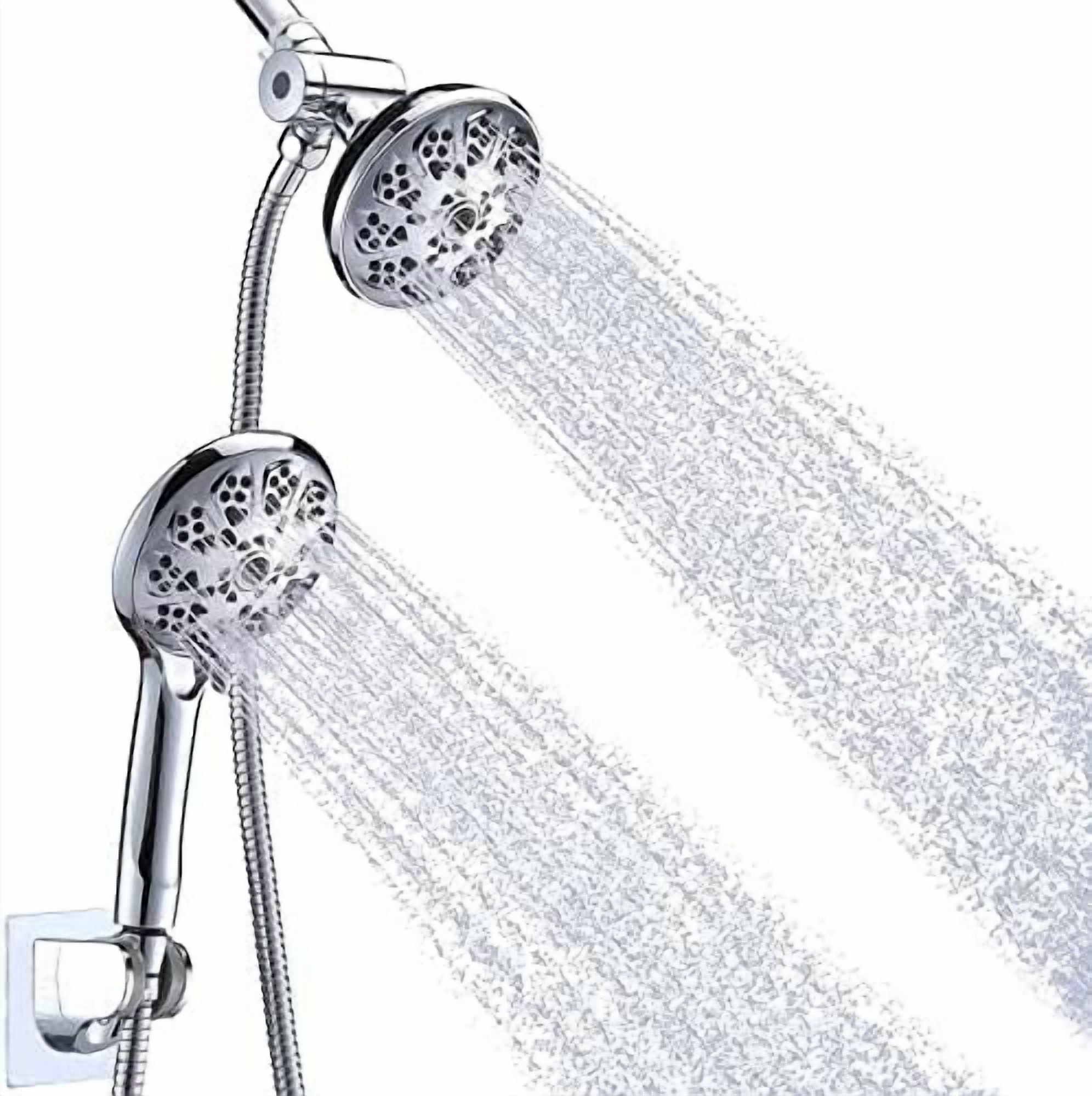 Dual Shower Head 10 Settings - High Pressure Shower Head with Handheld ...