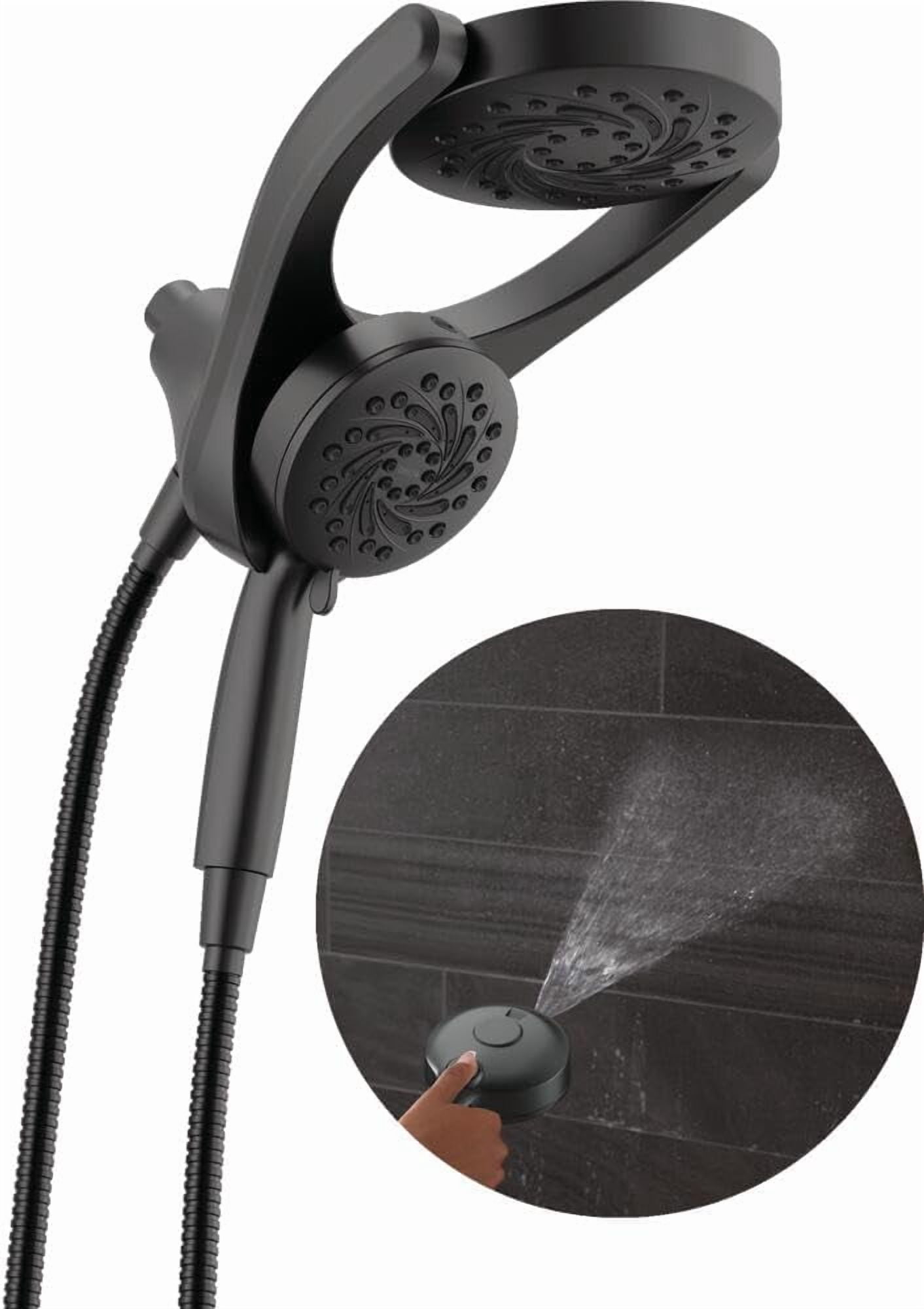 Dual Shower Head with Spray Matte Pressure Shower Head with Handheld ...