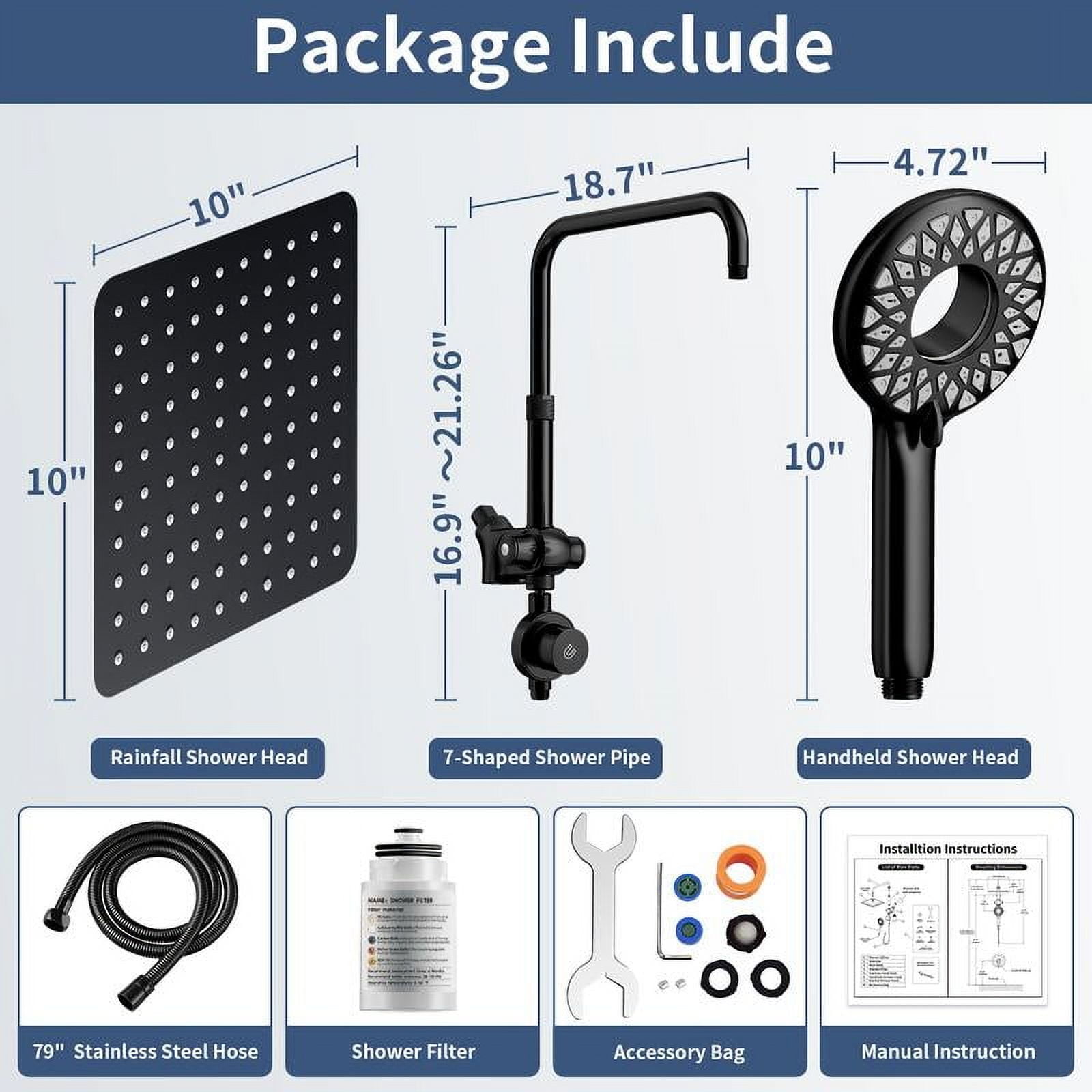 Dual Shower Heads Combo,High Pressure Handheld with Magnetic Filter ...