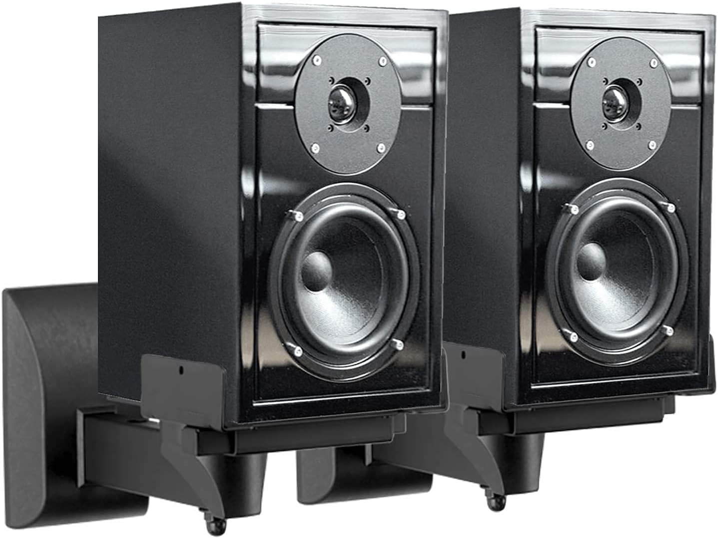 Dual Side Clamping Bookshelf Speaker Wall Mounting Bracket for Large Surrounding Sound Speakers ...