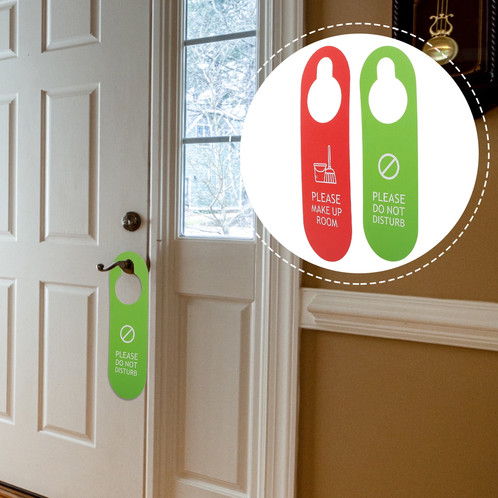 Dual Side Door Tag Hotel Door Knob Hanger Sign Do Not Disturb Hanger ...