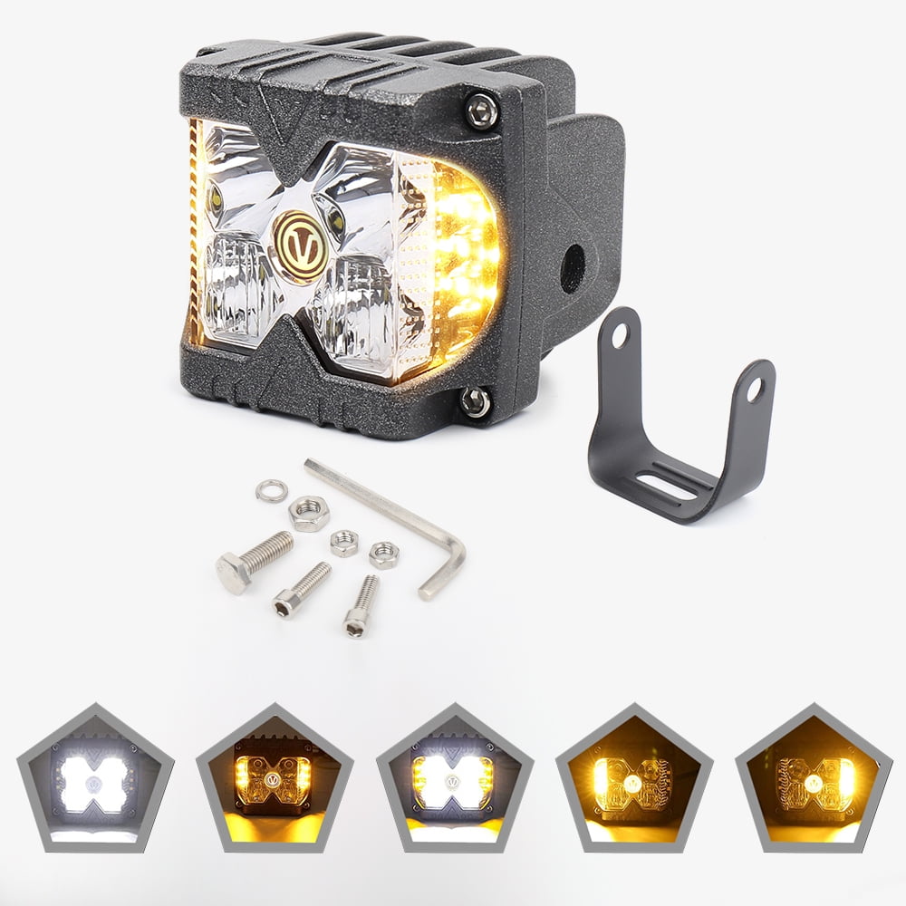 Dual Side Shooter Light DRL Solid Strobe Off Road LED Auxiliary Light 1 ...