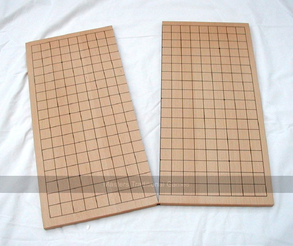 Dual-Side Wooden Go Board with Magnetic Join - 19 x 19 and 13 x 13 ...
