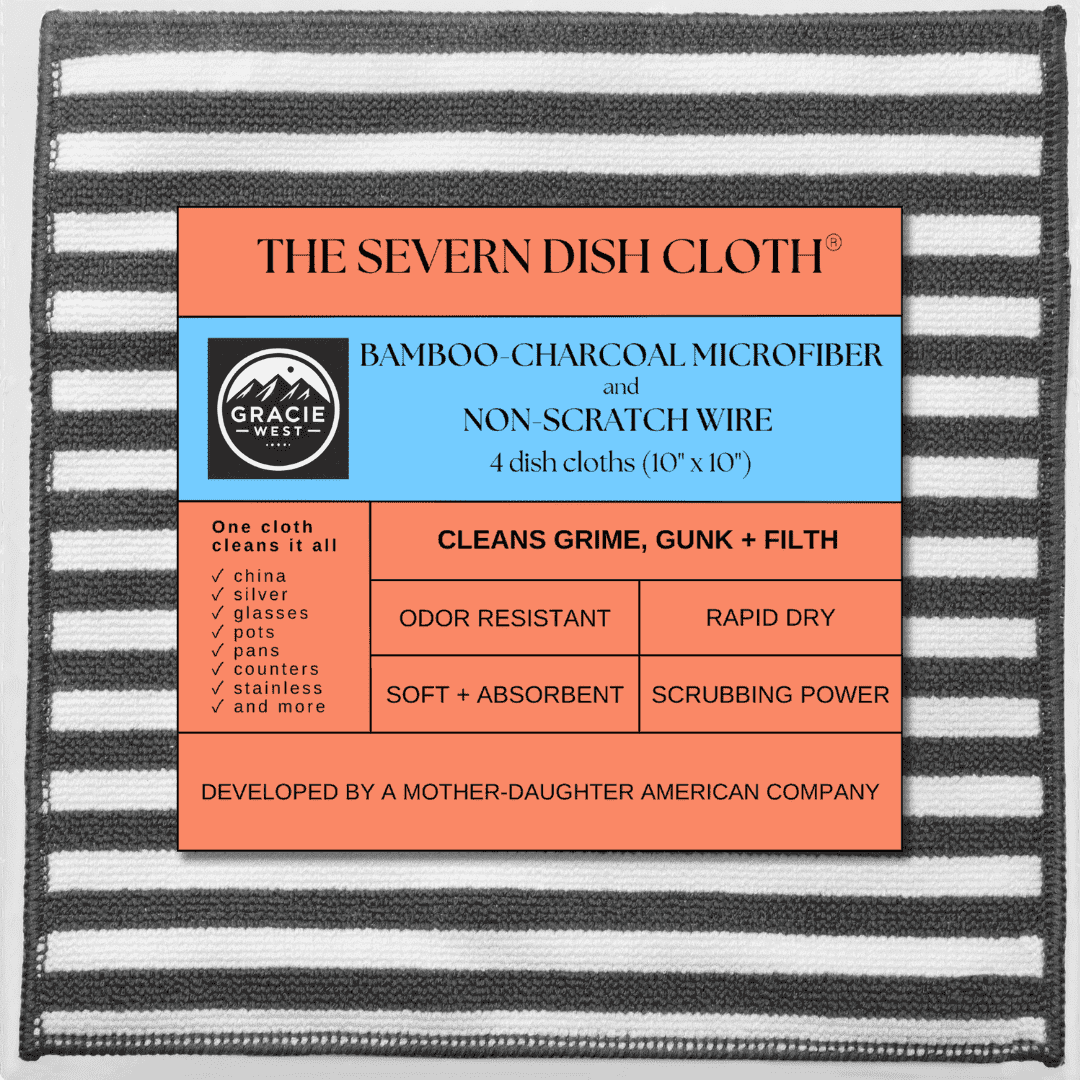 Dish Cloths for Washing Dishes 4pk | No-Smell Dish Rags with Non ...