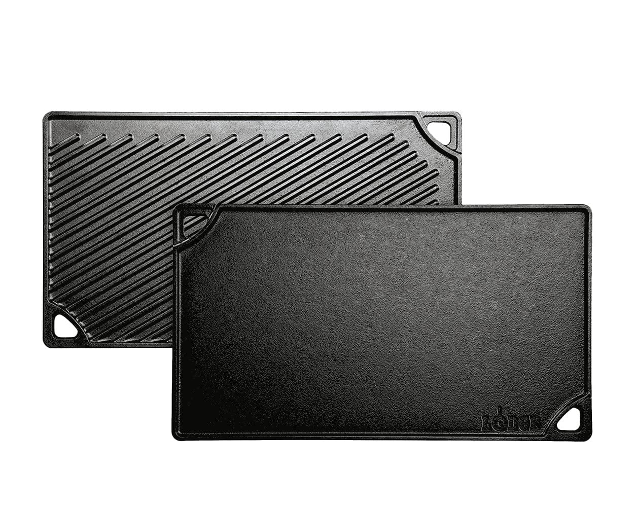 Dual Sided Cast Iron Grill and Griddle 9.5x16.75 Inch, Pre-Seasoned ...