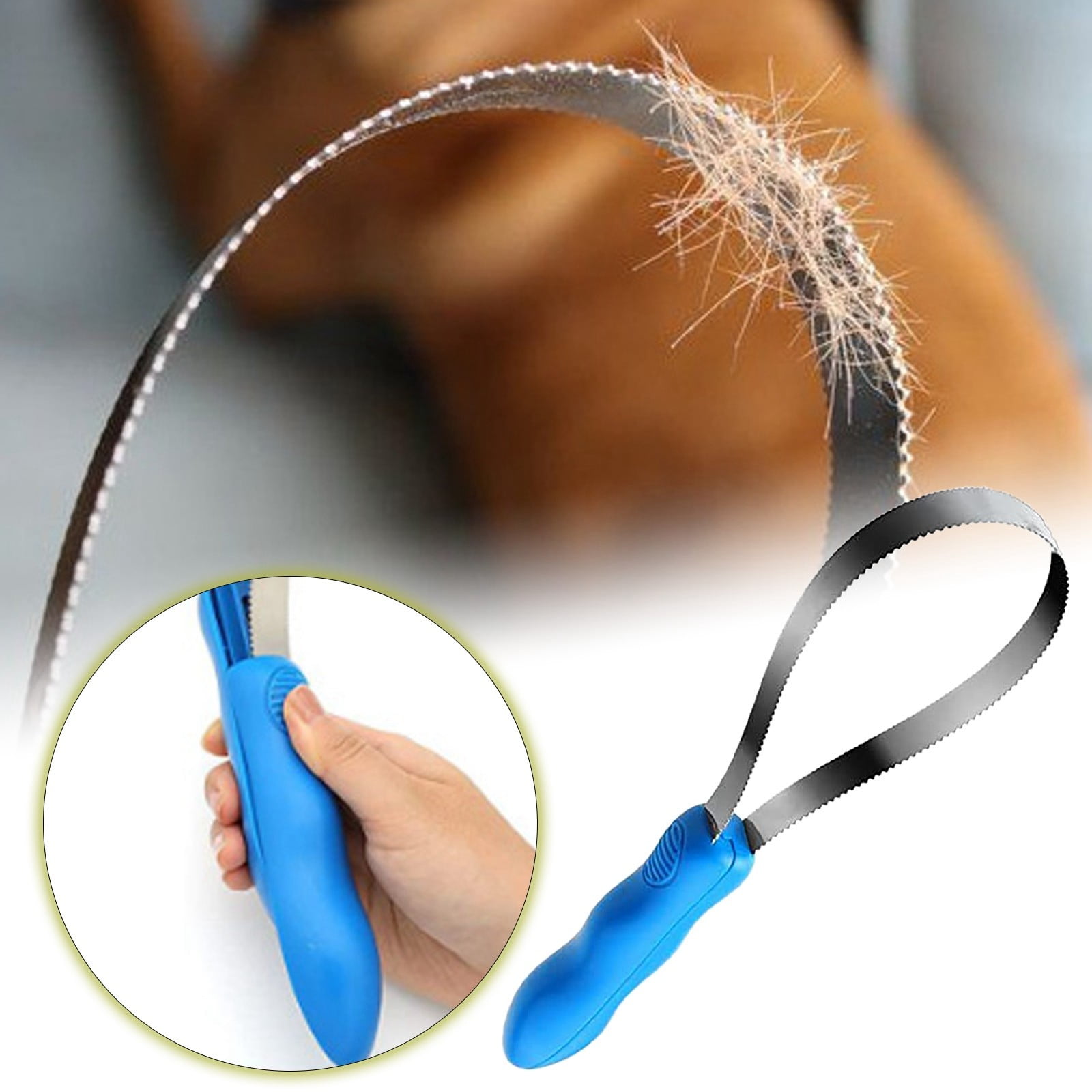 Dual-Sided Dog Grooming Brush - Stainless Steel Shedding Blade for ...