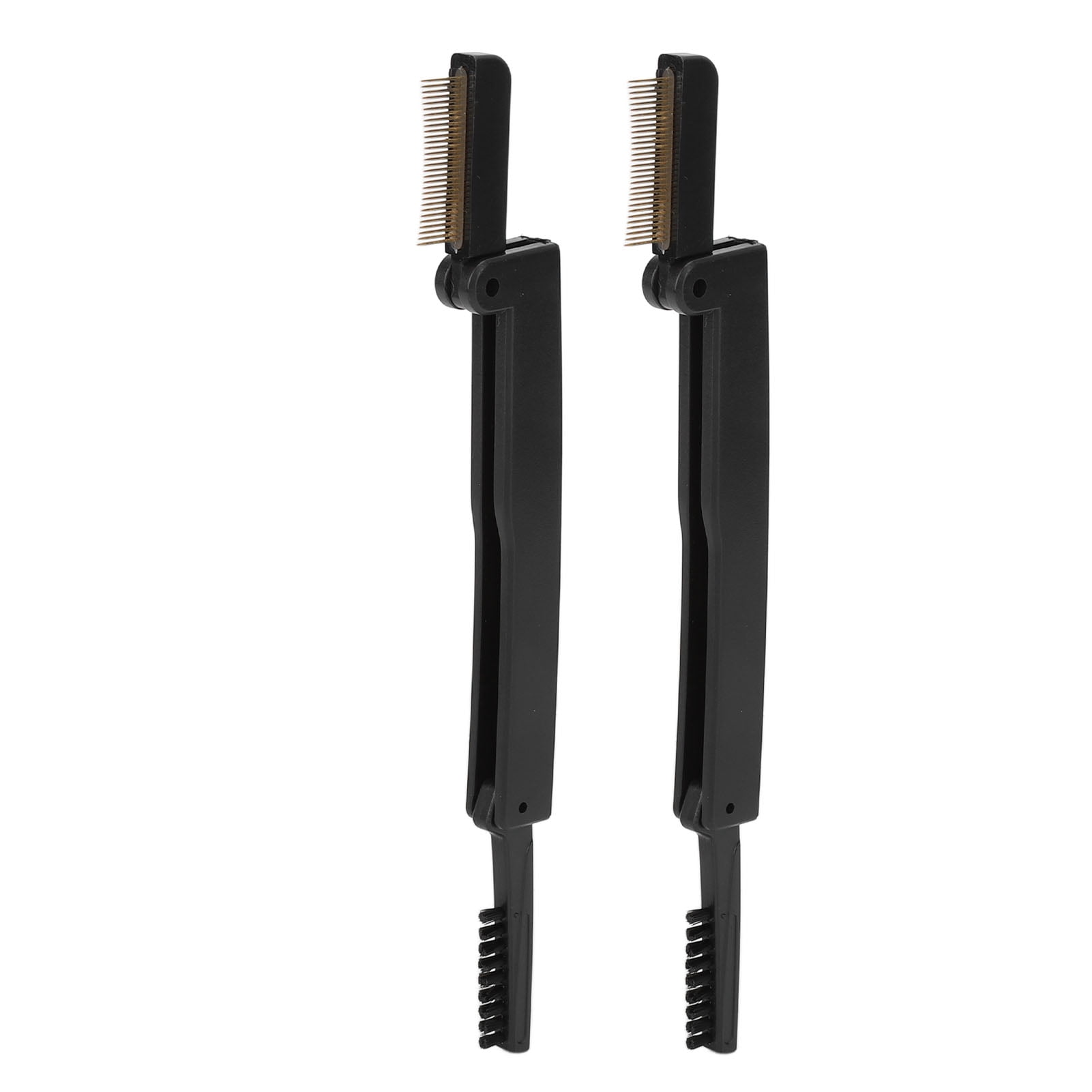 Dual-Sided Eyebrow Brush, 2-Piece Folding Lash Comb, Portable Metal ...