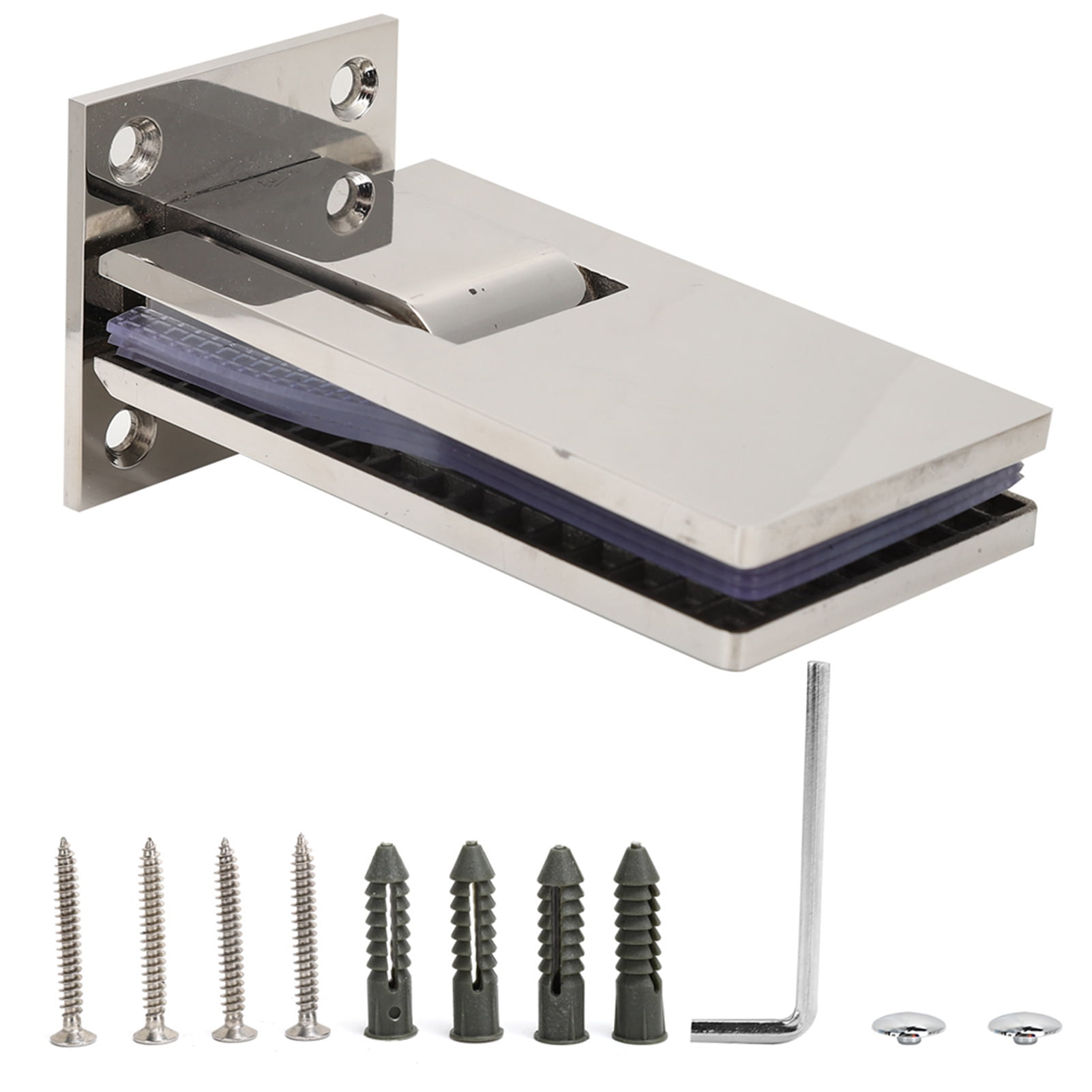 Dual-Sided Glass Door Holder for Home Bathrooms Stainless Steel 90 ...