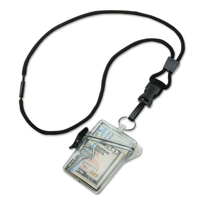 Dual Sided ID Holder with Lanyard, Clear - Walmart.com