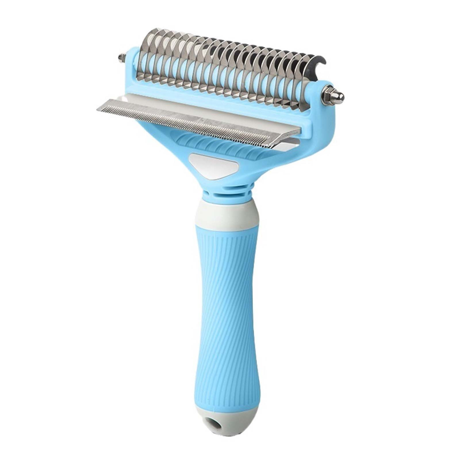 Dual-Sided Pet Grooming Rake: Premium Dematting Comb & Deshedding Tool ...