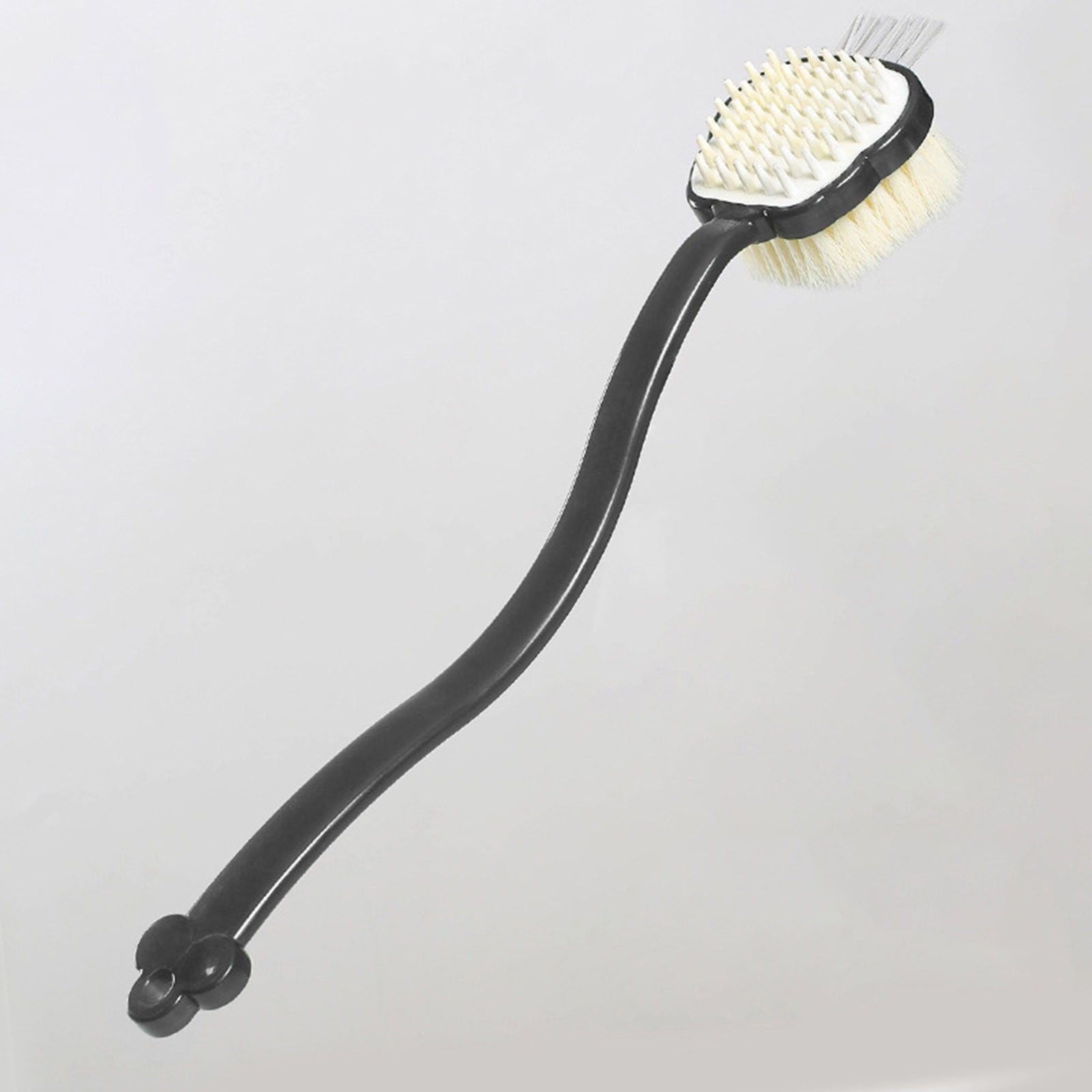 Dual-Sided Shower Brush with 14" Ergonomic Handle - 3-In-1 Exfoliating ...