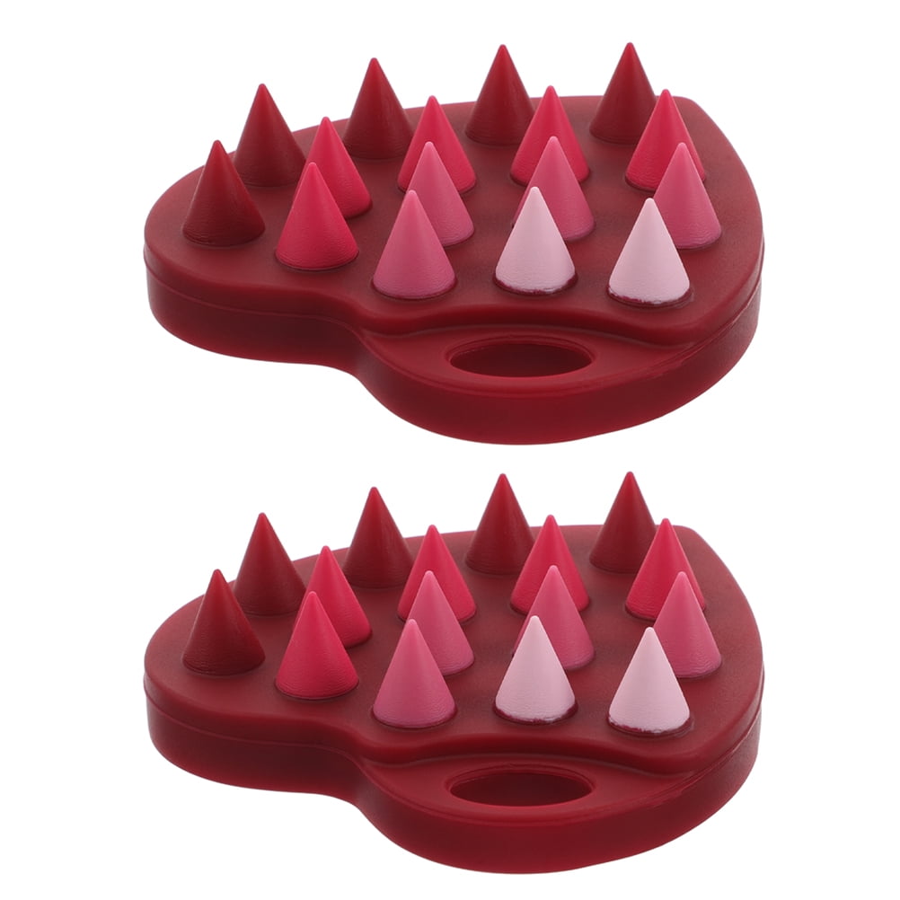 Dual-Sided Silicone Scalp Massager Brush Heart Shaped Dandruff Removal ...
